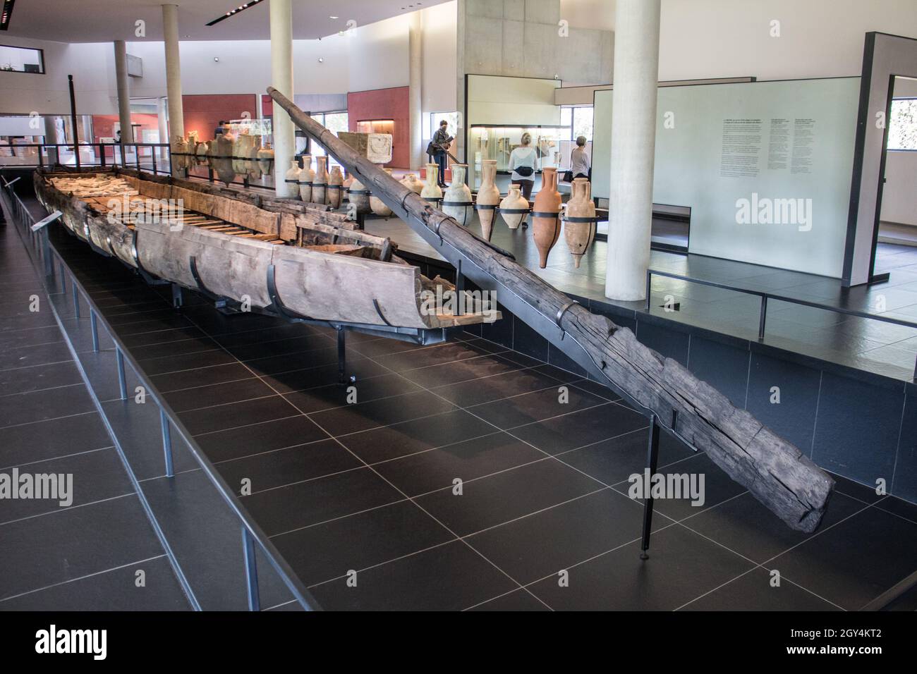 Arles : Museum Arles Antique : Roman barge Stock Photo - Alamy