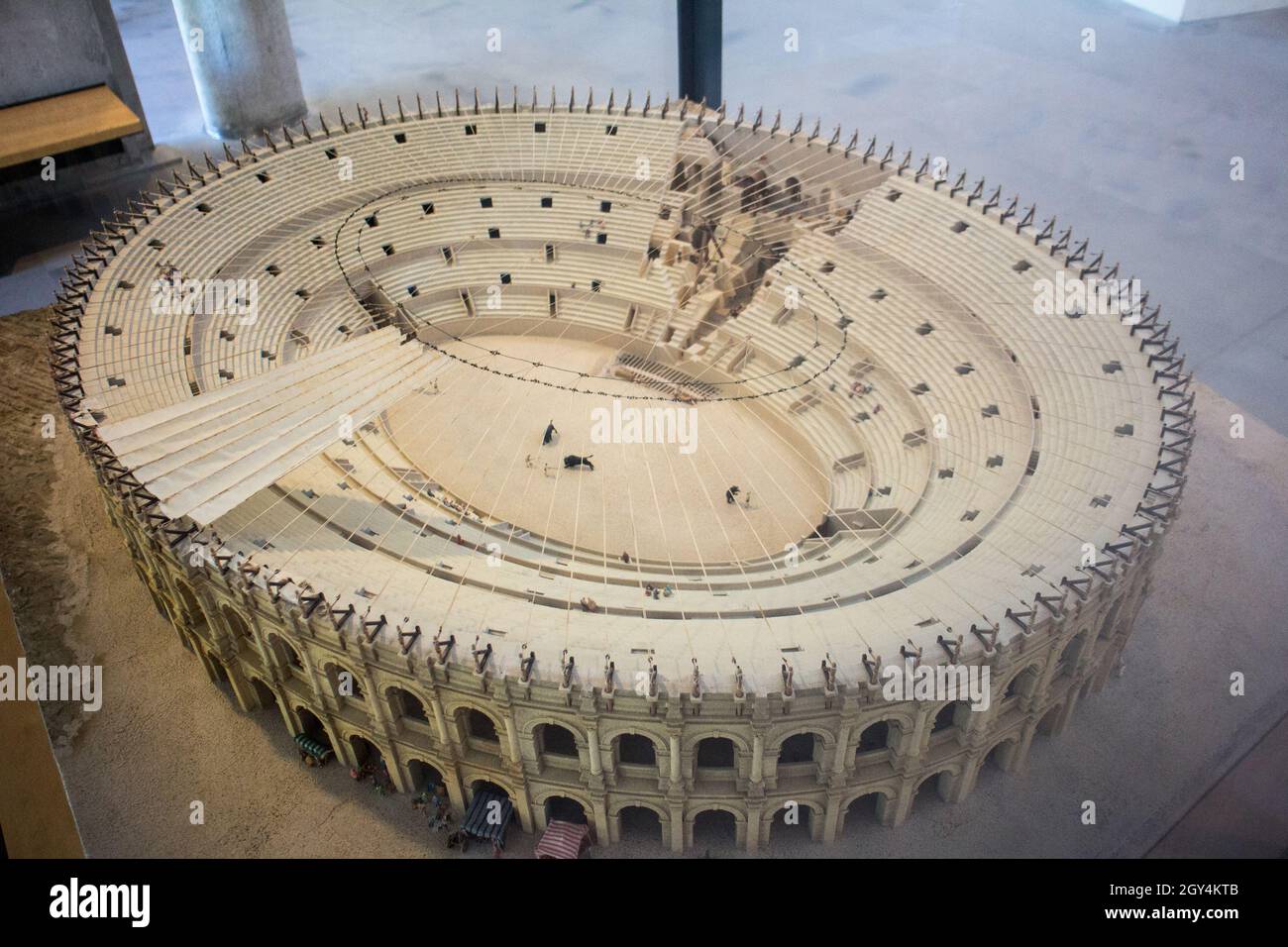Arles : Museum Arles Antique : Model of the Roman circus Stock Photo ...