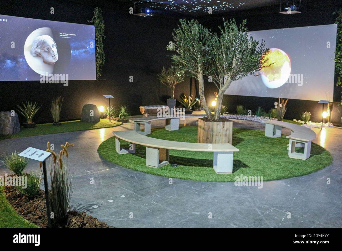 Arles : Museum Arles Antique : videos on mythology Stock Photo - Alamy