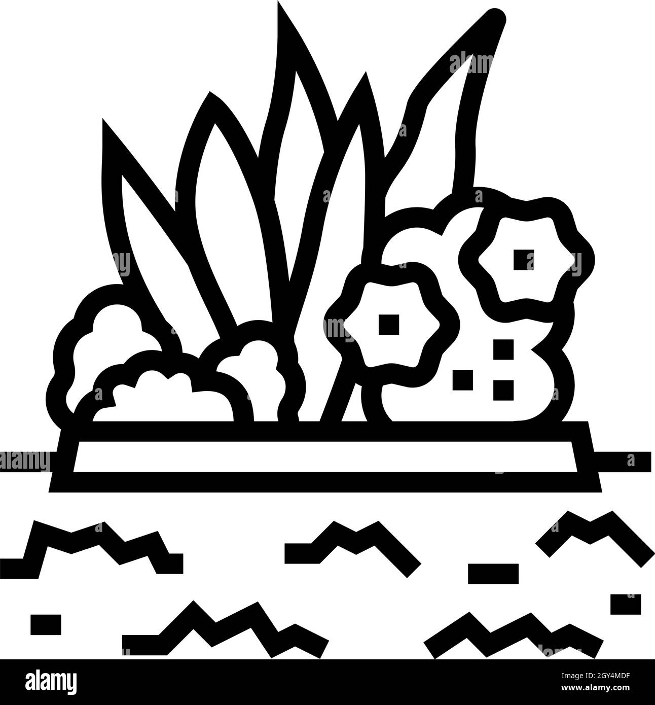 plant installation line icon vector illustration Stock Vector Image ...