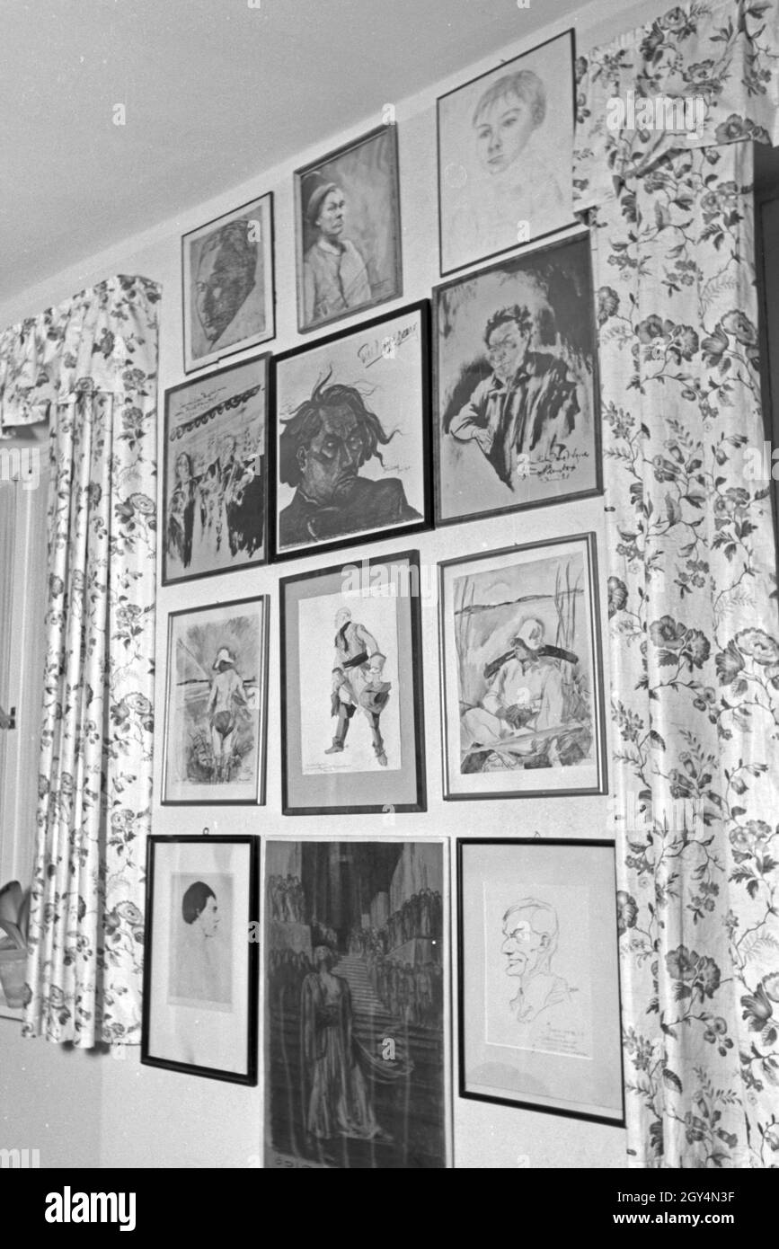 Ein Raum in Haus des deutschen Schauspielers Paul Wegener in Berlin ...