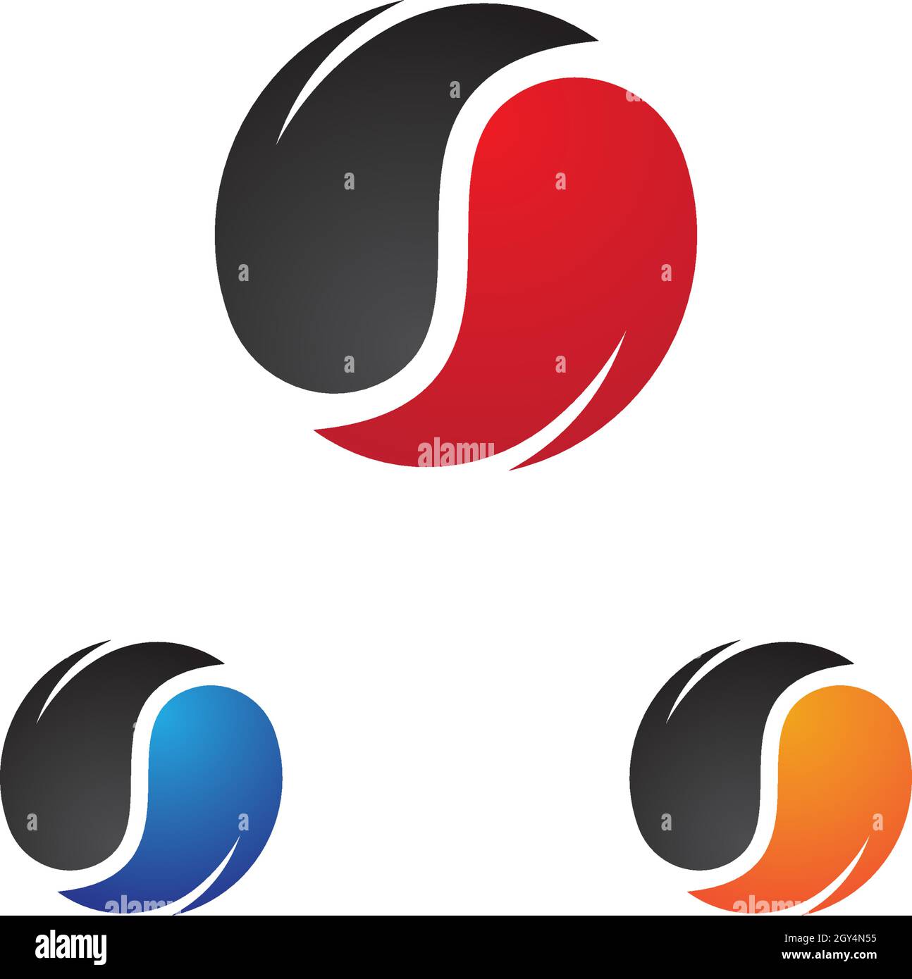 Yin yang icon vector template Stock Vector Image & Art - Alamy