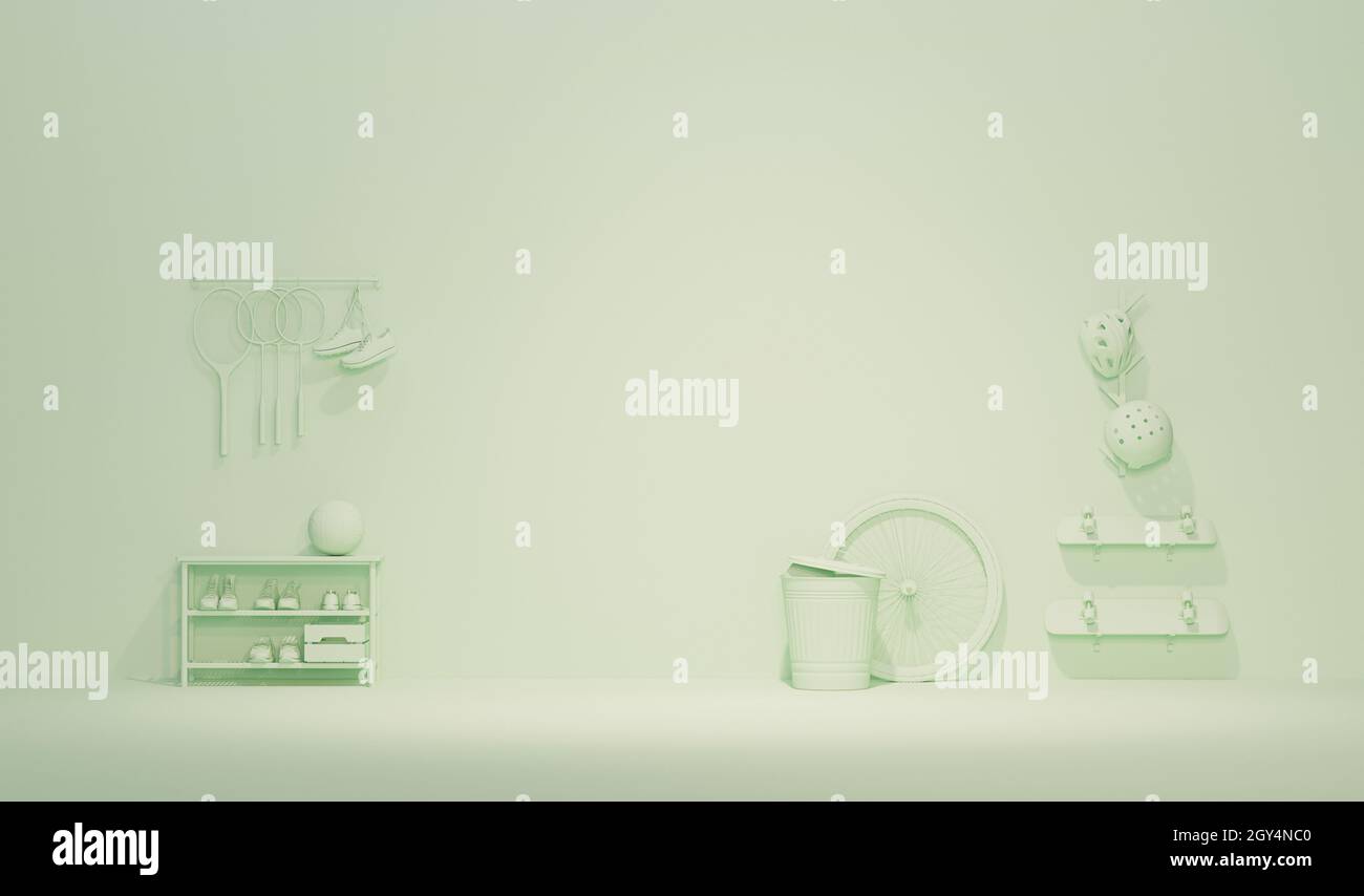 Sport equipment with pastel background. Minimal concept with copy space ...
