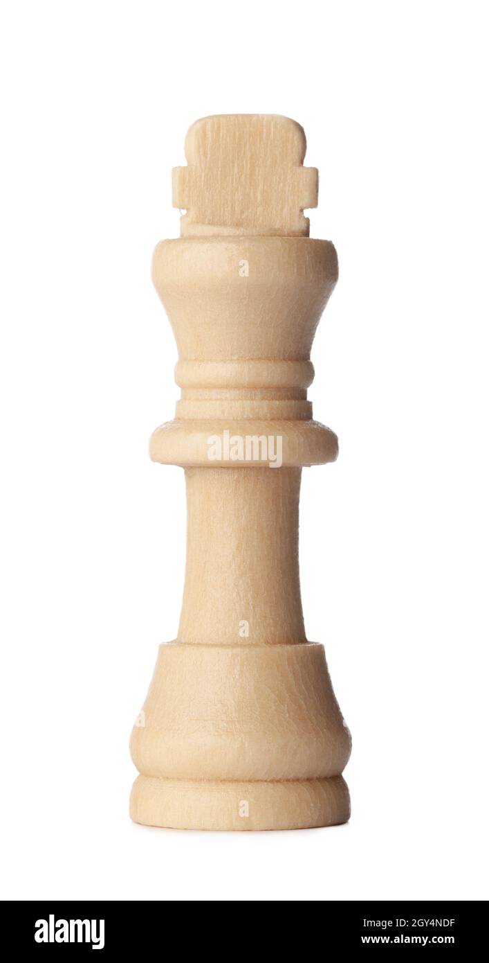 White chess piece isolated on white background Stock Photo - Alamy
