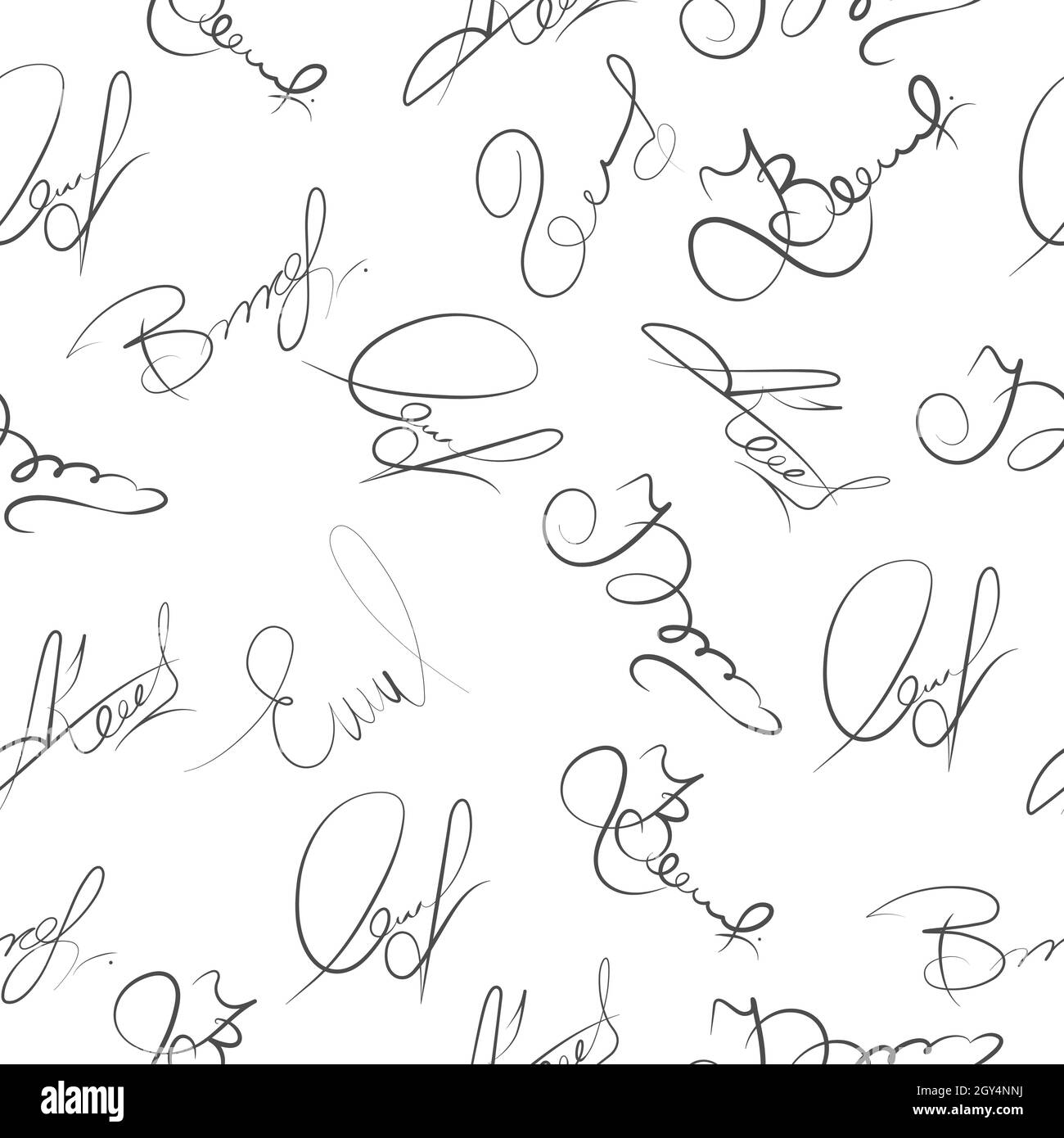 Seamless pattern of abstract signatures for textiles, texture ...