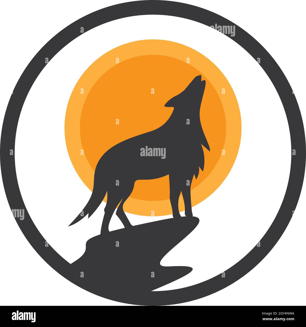 Wolf Logo vector Template Stock Vector Image & Art - Alamy