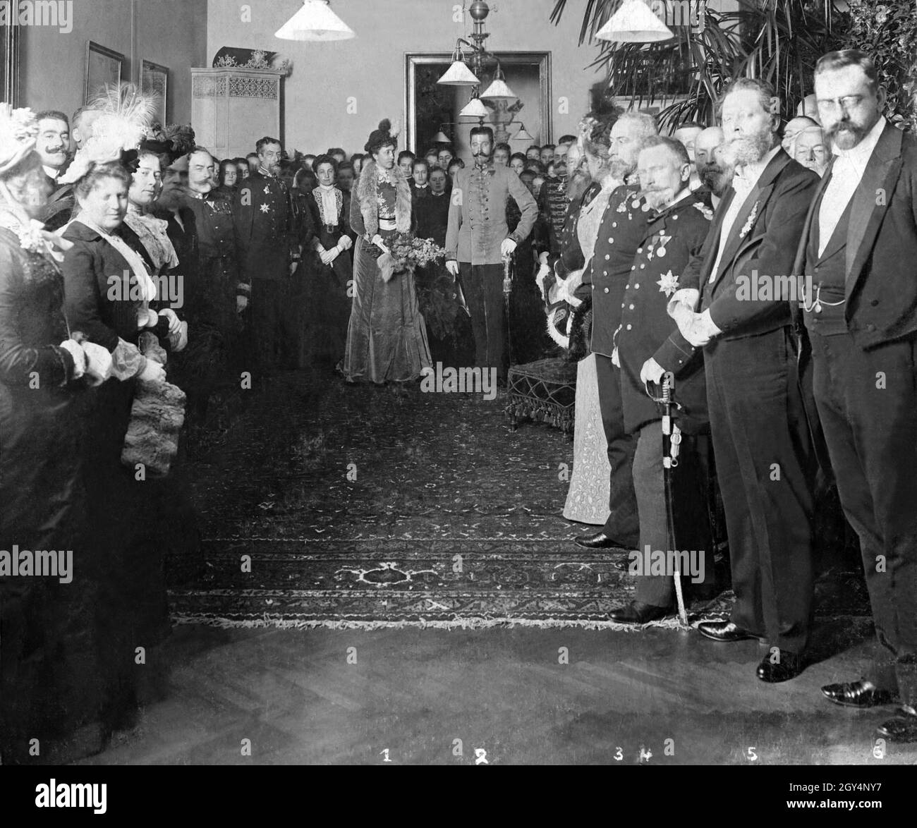 The Austrian heir to the throne Franz Ferdinand at a reception hosted ...