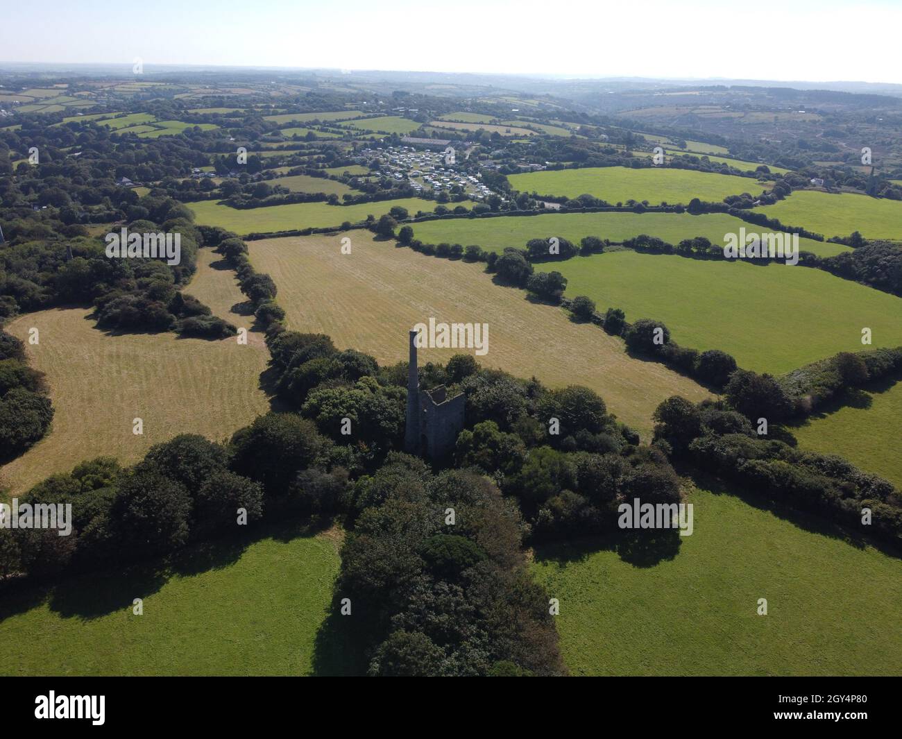 Old mining ruins on the bissoe trail between united downs and unity ...