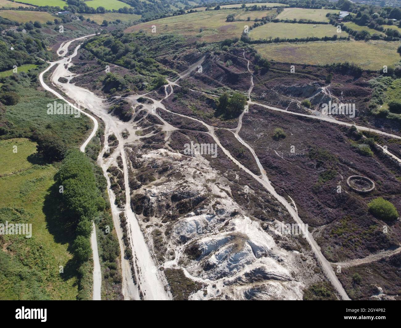 Old mining ruins on the bissoe trail between united downs and unity ...