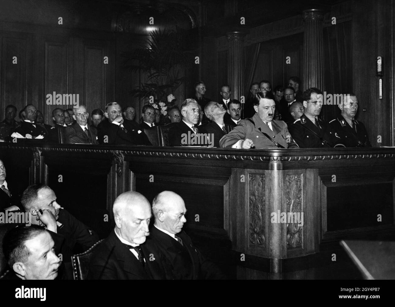 Hitler with entourage at the first congress of the German Labor Front ...