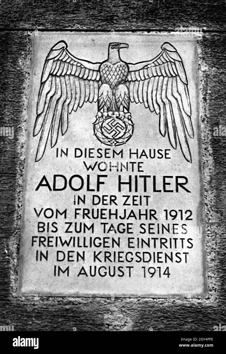 A sign was erected at Hitler's former residence at Schleißheimer ...