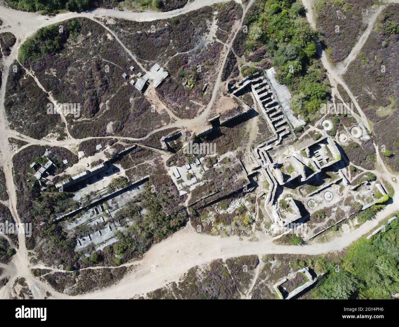 Old mining ruins on the bissoe trail between united downs and unity ...