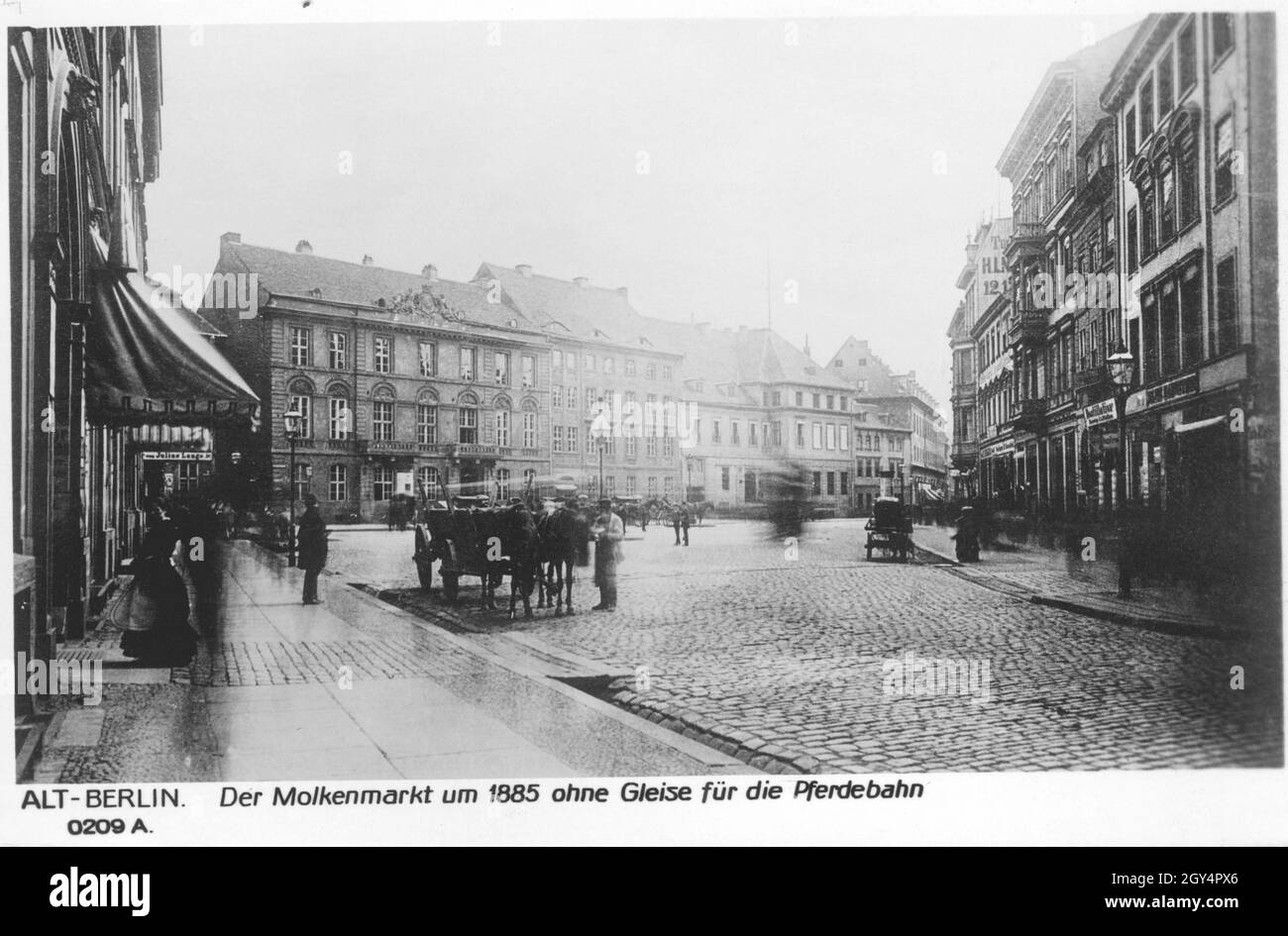 "The photograph shows the Molkenmarkt in Berlin-Mitte around the year ...