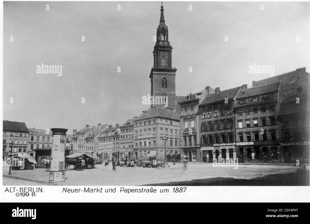 "The photograph shows the Neuer Markt and Papenstraße in the center of ...