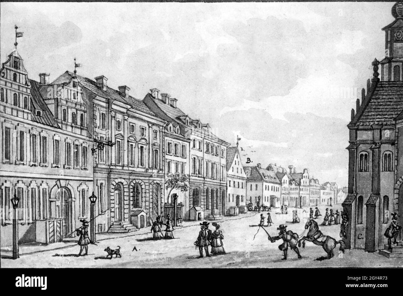 This drawing after a painting by Johann Stridtbeckh shows Spandauer ...