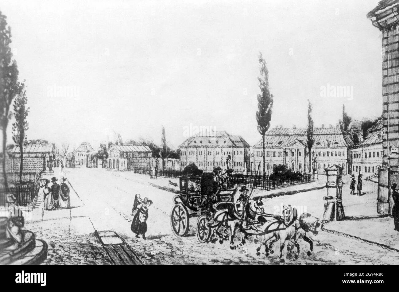 This drawing shows Leipziger Platz, through which Leipziger Straße runs ...