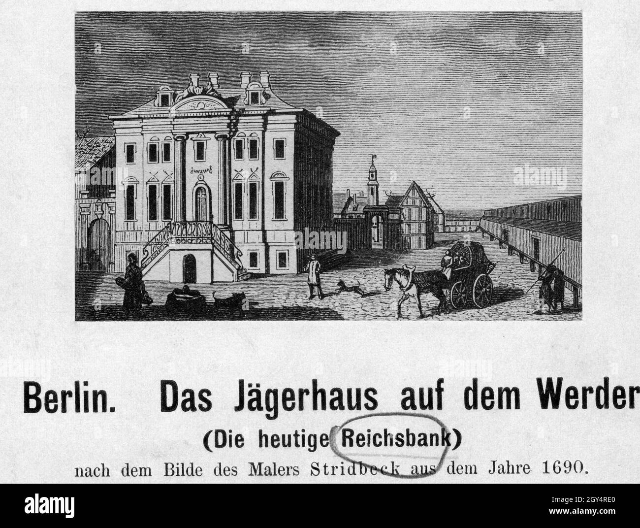 This engraving after a drawing by Johann Stridbeck from 1690 shows the ...