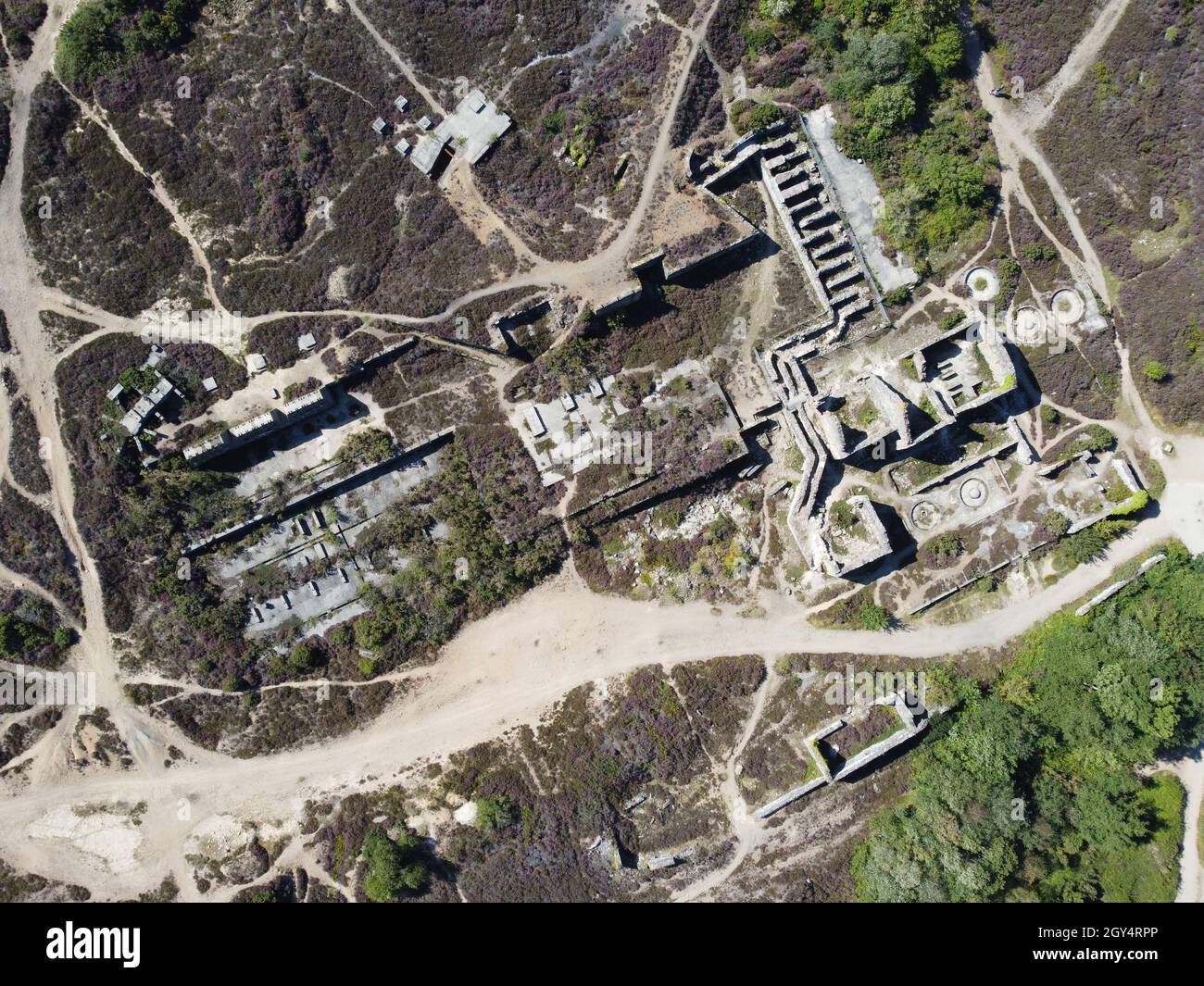 Old mining ruins on the bissoe trail between united downs and unity ...