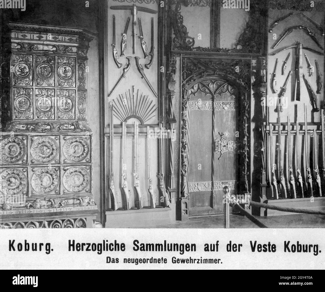 The photograph, probably from the 1920s, shows part of the collection ...