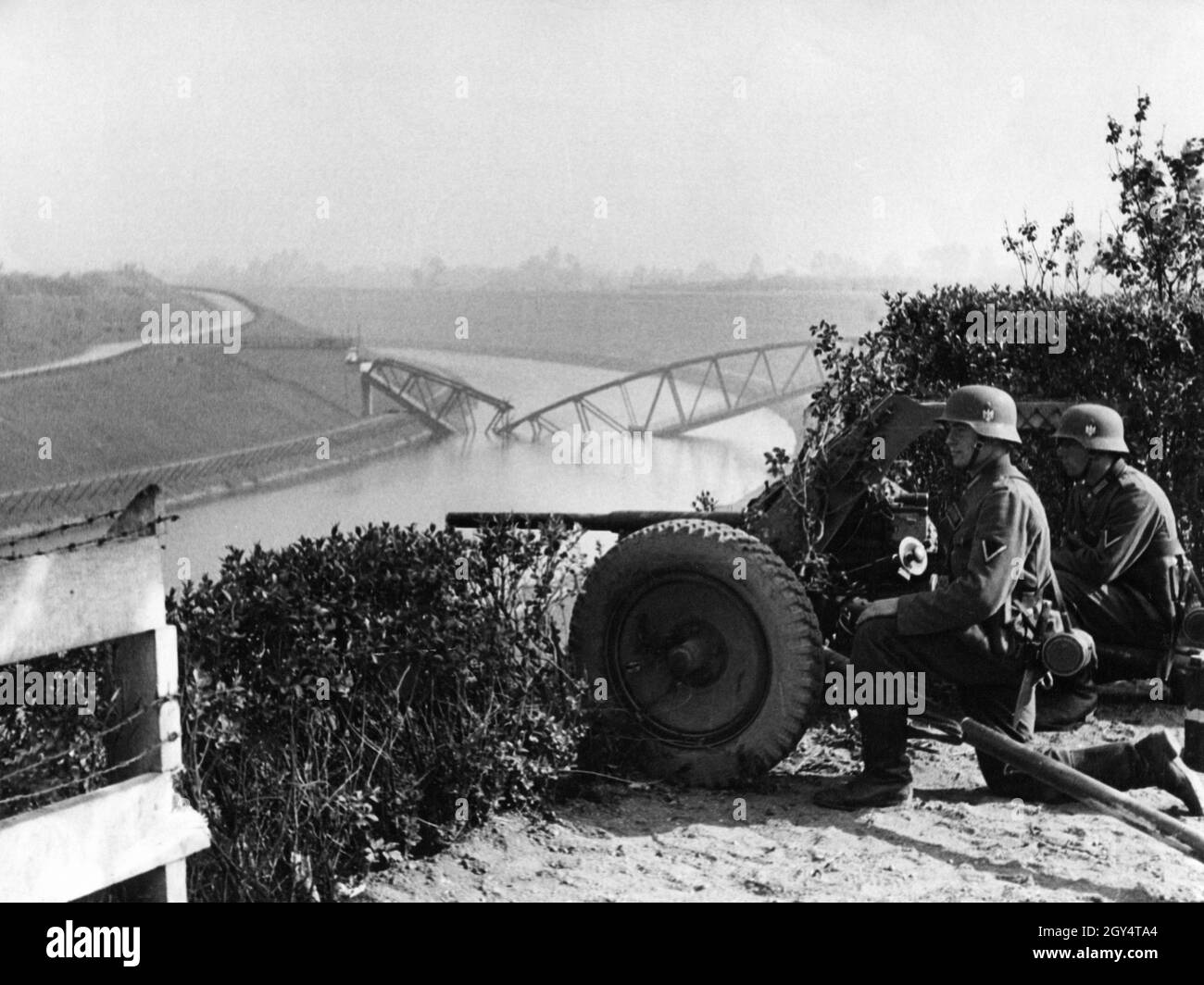 French campaign in the Second World War: German posts on the Marne. In ...