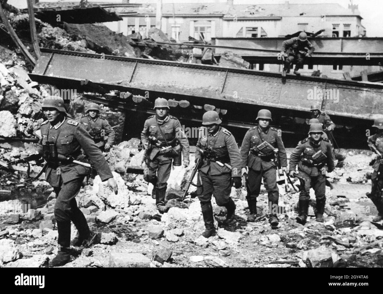 German troops on the advance in the French campaign. [automated ...