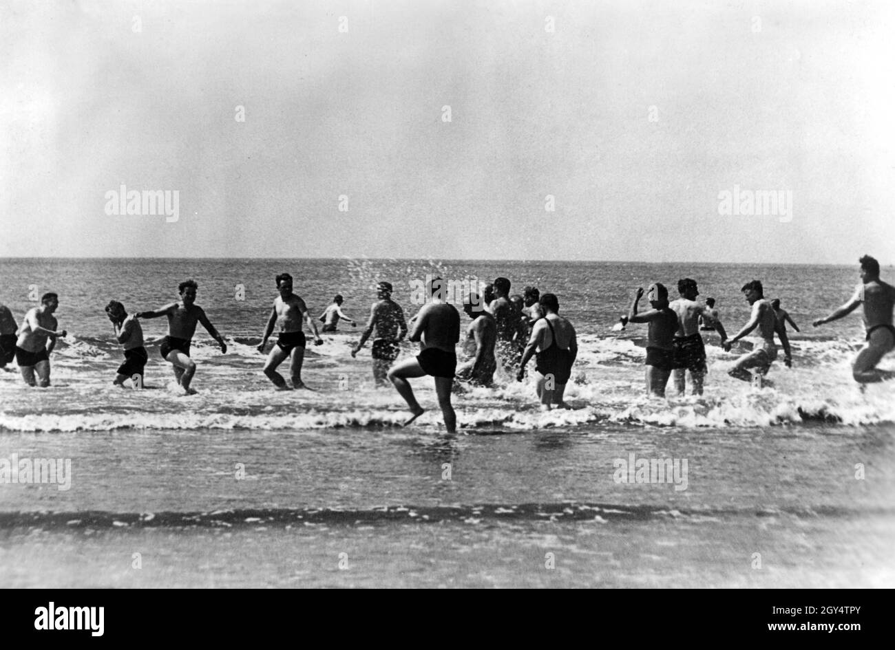 Soldiers bathing Black and White Stock Photos & Images - Alamy
