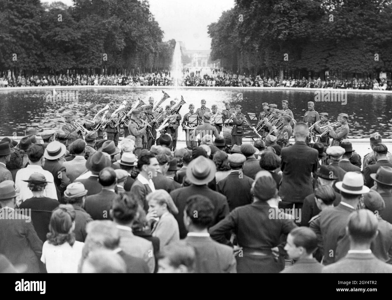 World War II: German military concert in the Tuileries in occupied Paris. [automated translation ...