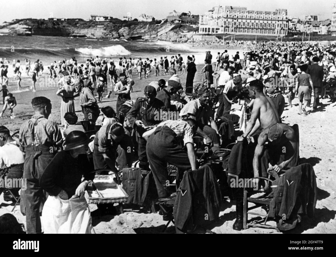 Wehrmacht soldier bathing Black and White Stock Photos & Images - Alamy