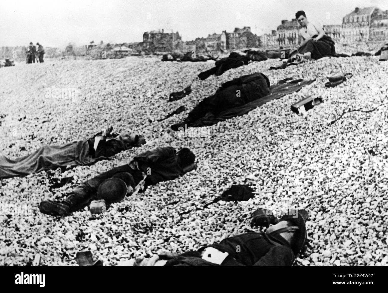 "Western Allied troops land on the beach at Dieppe during ""Operation ...