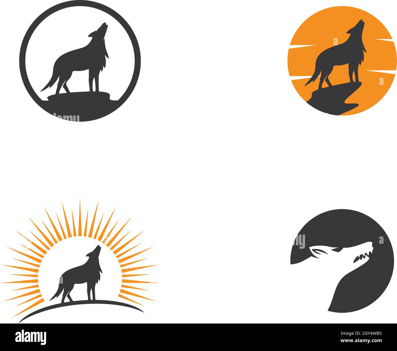 Wolf Logo vector Template Stock Vector Image & Art - Alamy