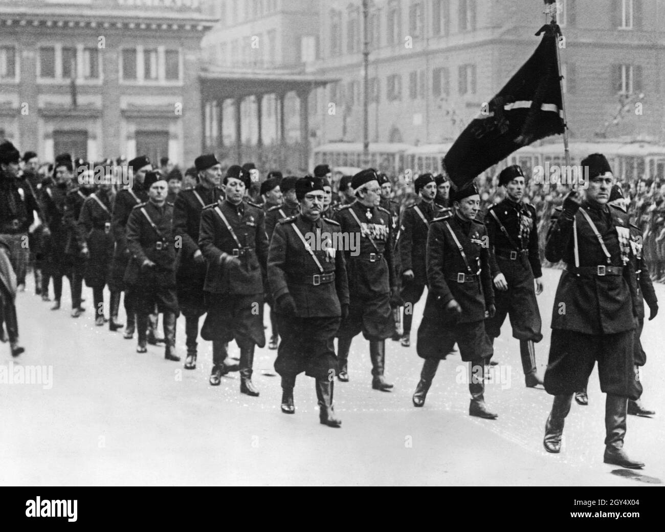 National fascist party italy flag Black and White Stock Photos & Images ...