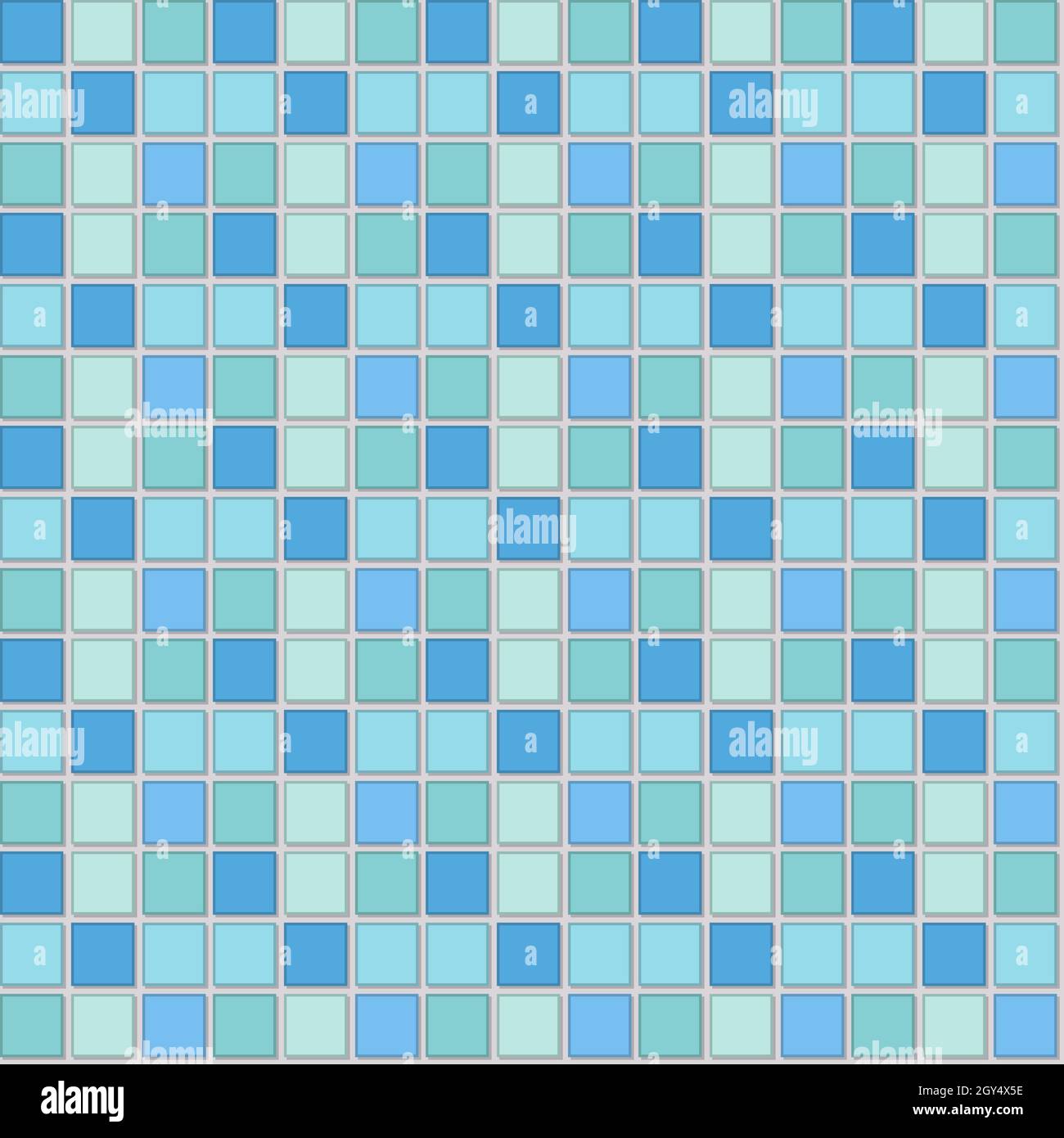 Bathroom wall square tile mosaic pattern. Turquoise ceramic floor ...