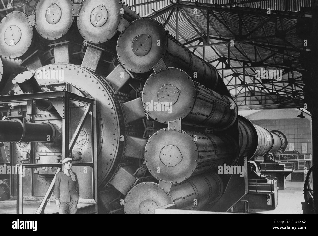 Head of a cement kiln with Concentra coolers in a Japanese cement plant ...