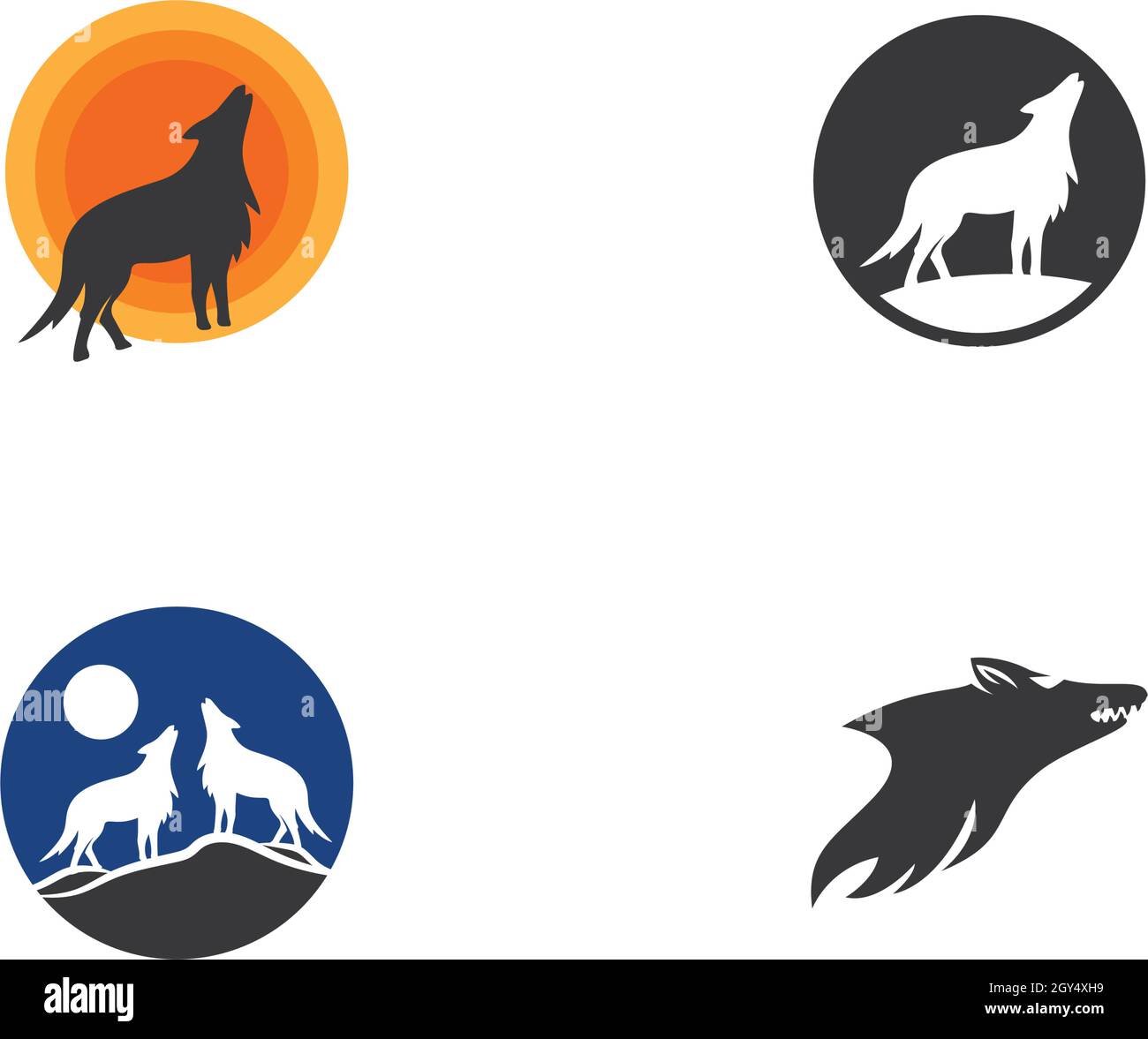 Wolf Logo vector Template Stock Vector Image & Art - Alamy