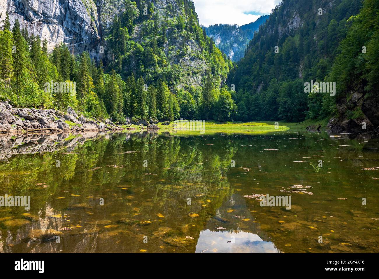 The legendary Lake Kammersee, Ausseer Land, Styria, Austria, is ...