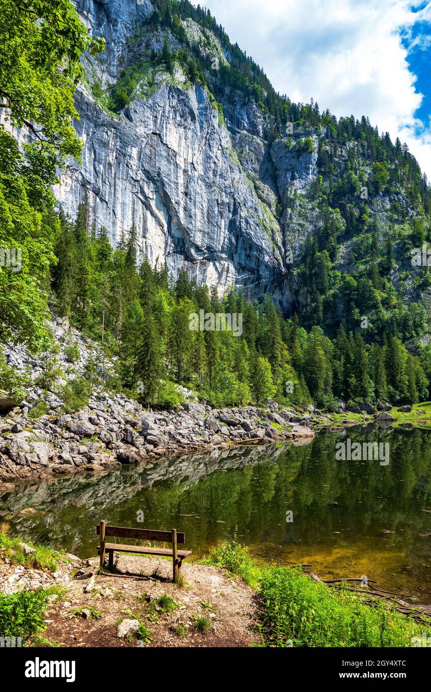 The legendary Lake Kammersee, Ausseer Land, Styria, Austria, is ...