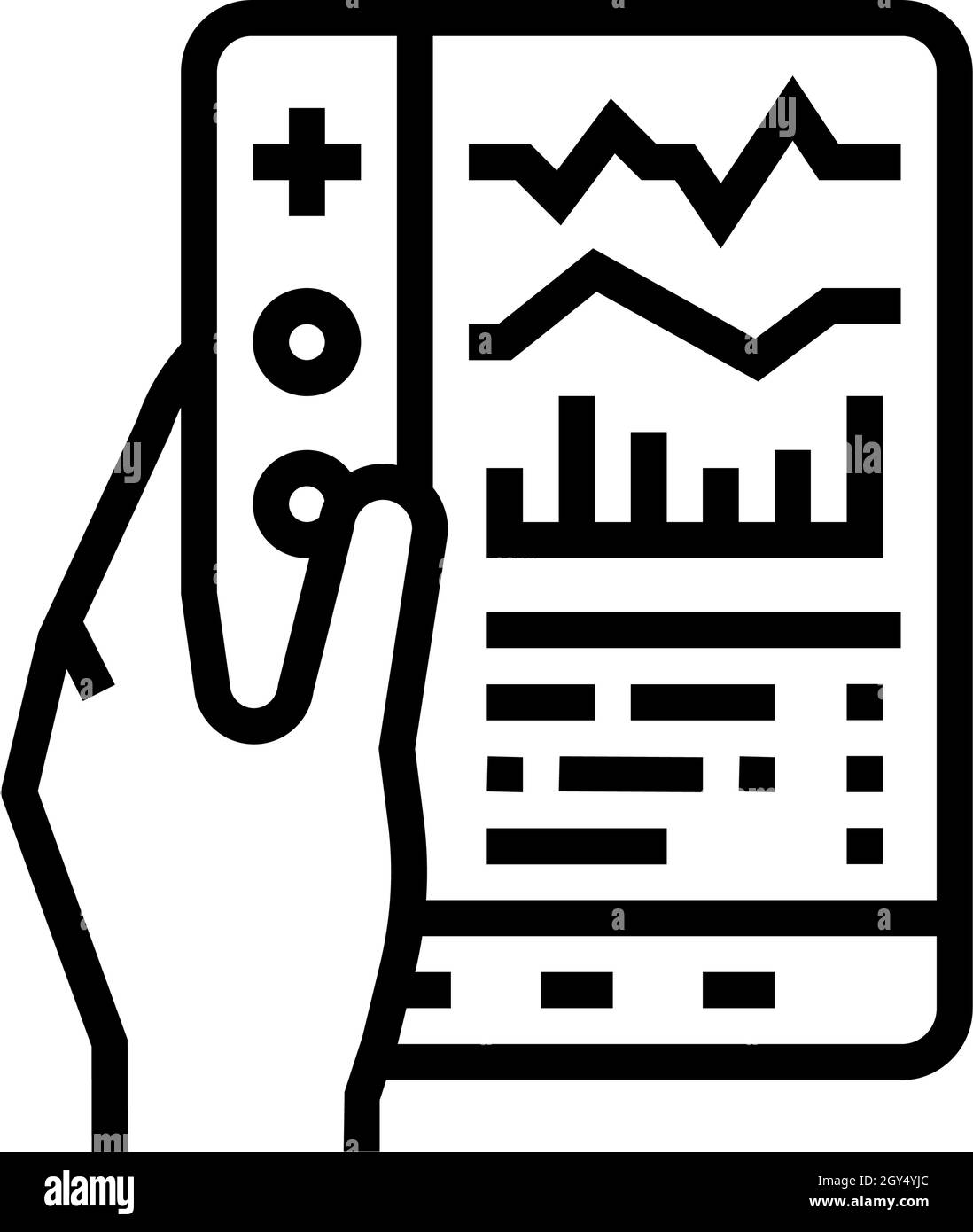 remote health care line icon vector illustration Stock Vector Image ...