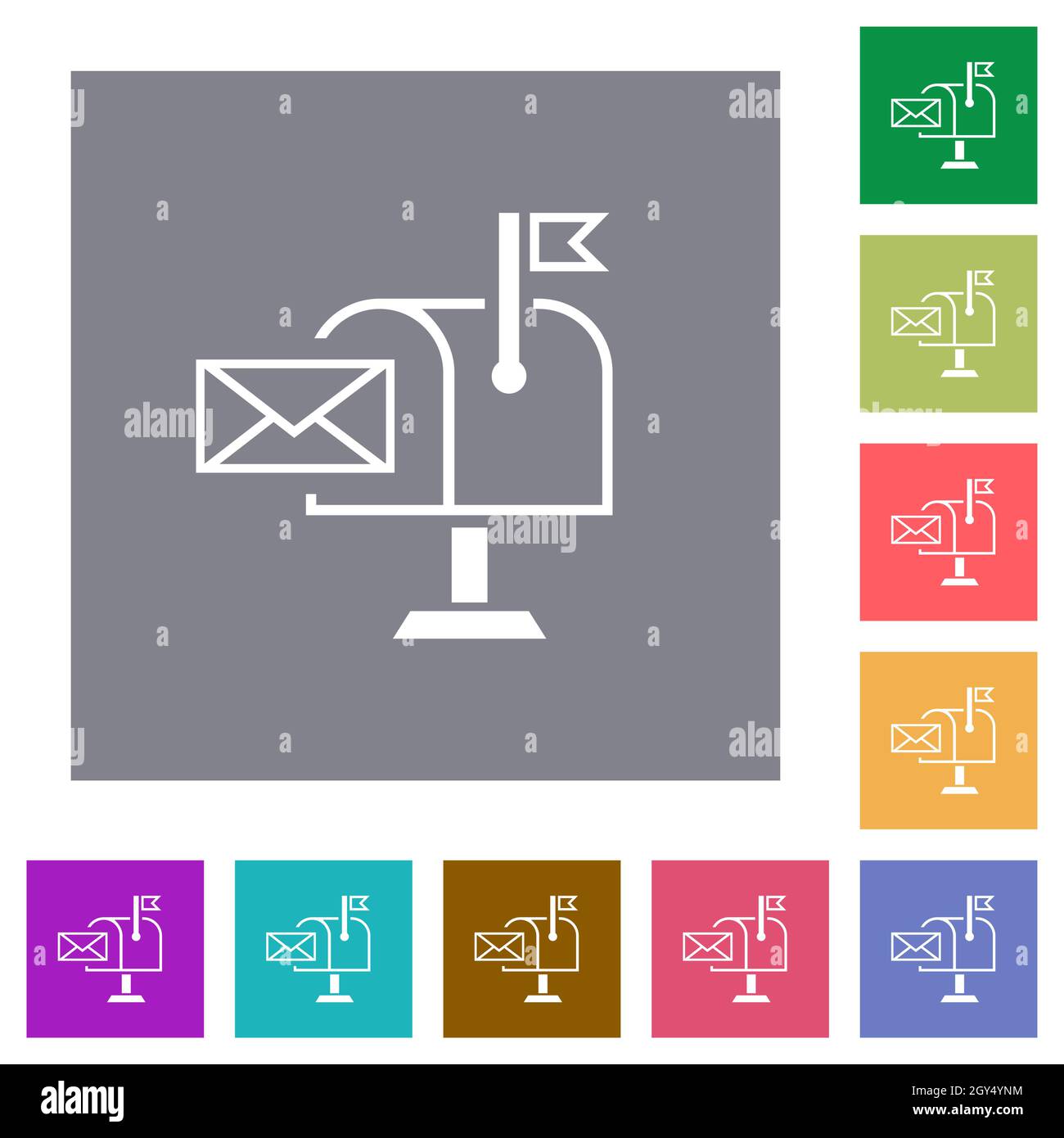 Messaging line icons signs Cut Out Stock Images & Pictures - Alamy