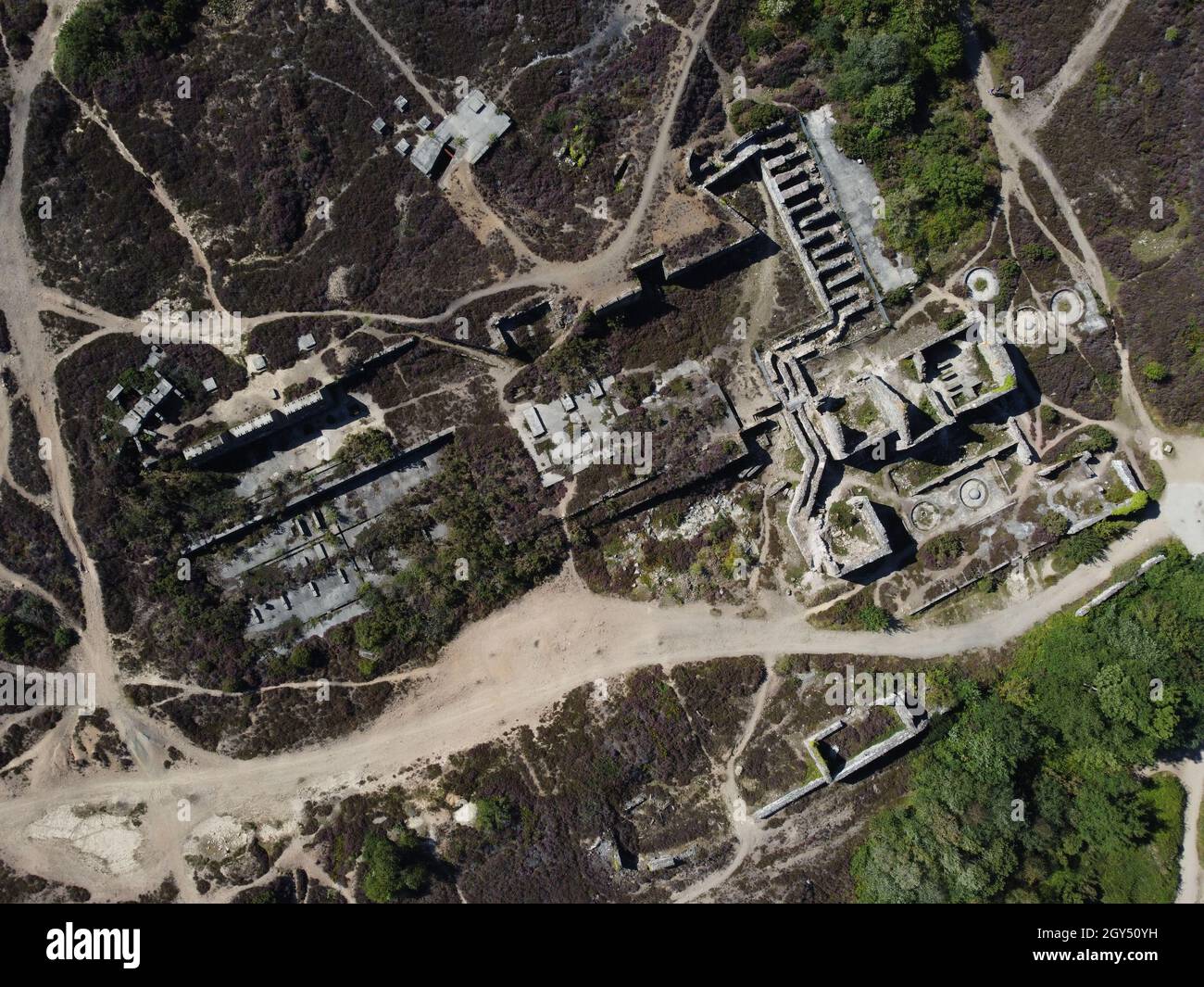 Old mining ruins on the bissoe trail between united downs and unity ...