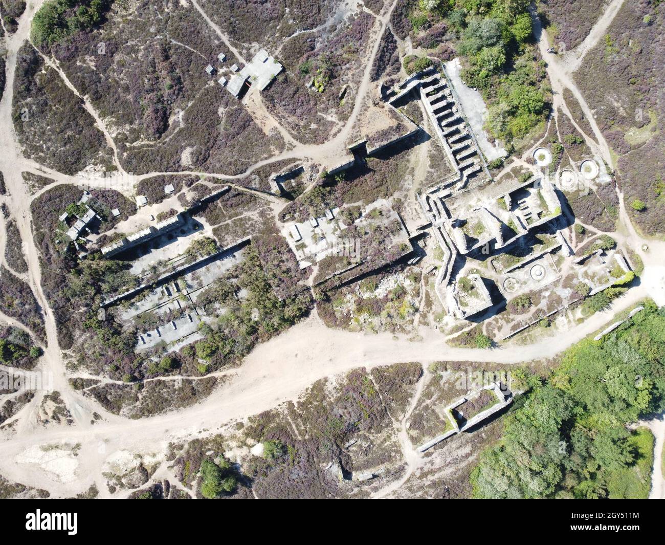 Old mining ruins on the bissoe trail between united downs and unity ...