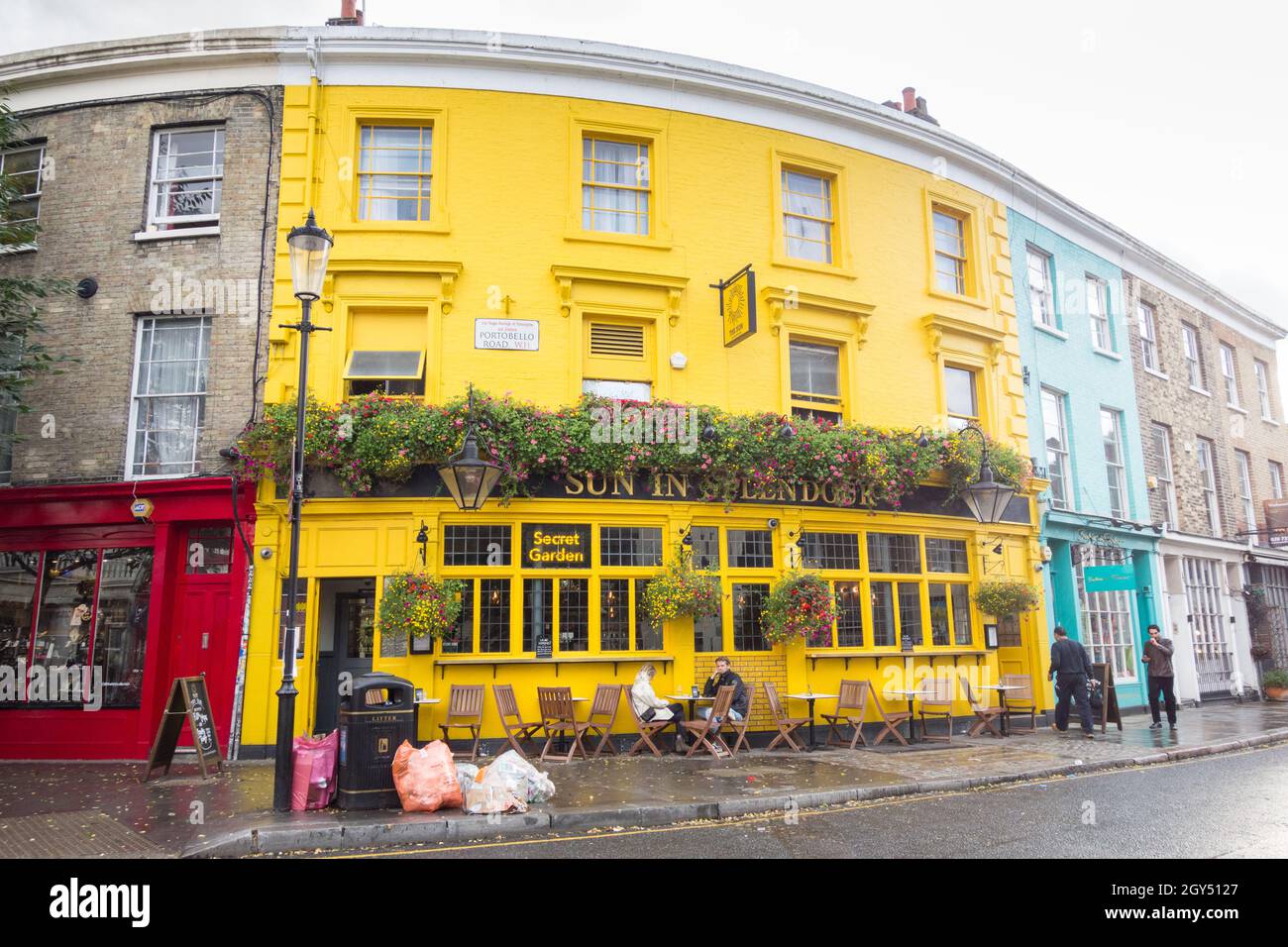 Sun In Splendour public house on Portobello Road, London, W11, England ...