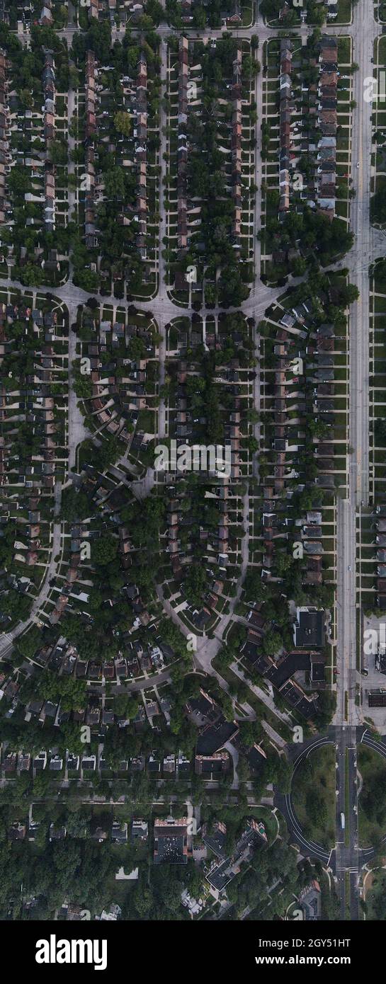 Aerial view of the houses in a subdivision Stock Photo - Alamy