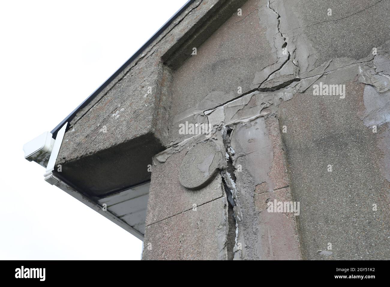 The structural damage is seen in the mica-affected home of Michael ...