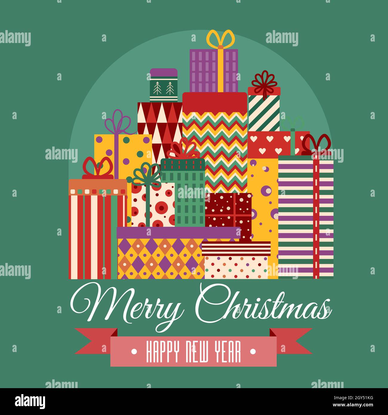 Gift wrapped boxes Stock Vector Images - Alamy