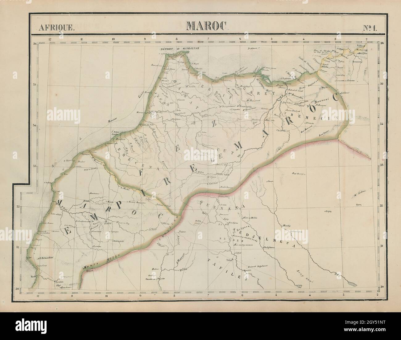 19th century map of morocco hi-res stock photography and images - Alamy