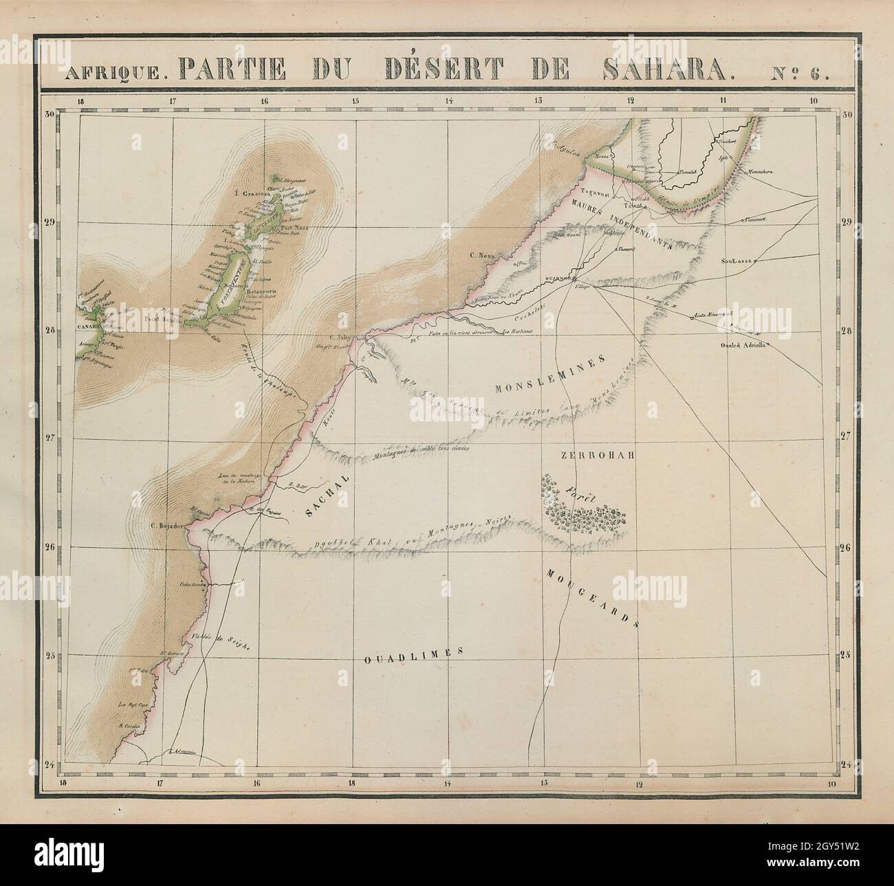 Sahara desert map antique hi-res stock photography and images - Alamy