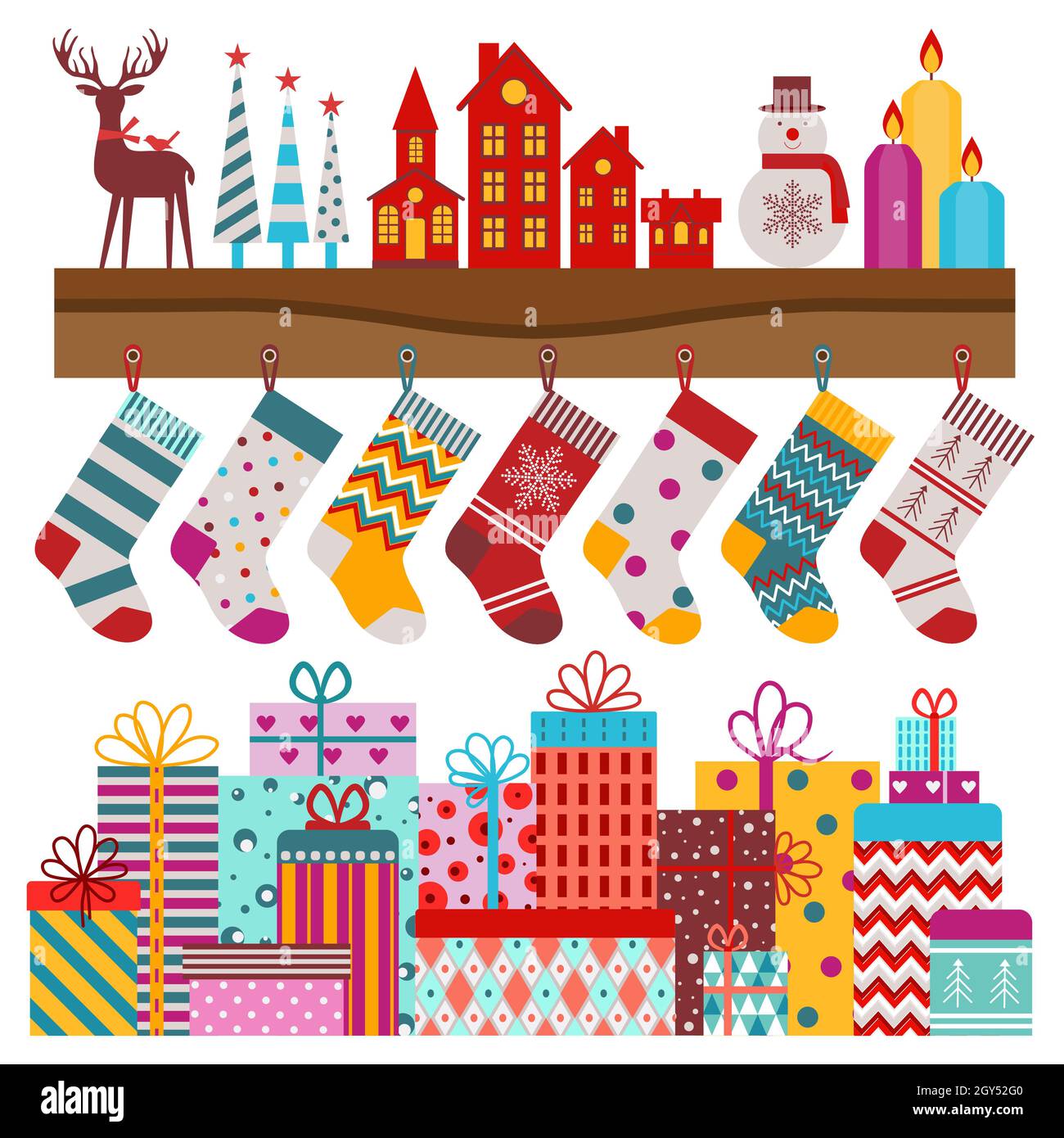 Stocking holder Stock Vector Images - Alamy