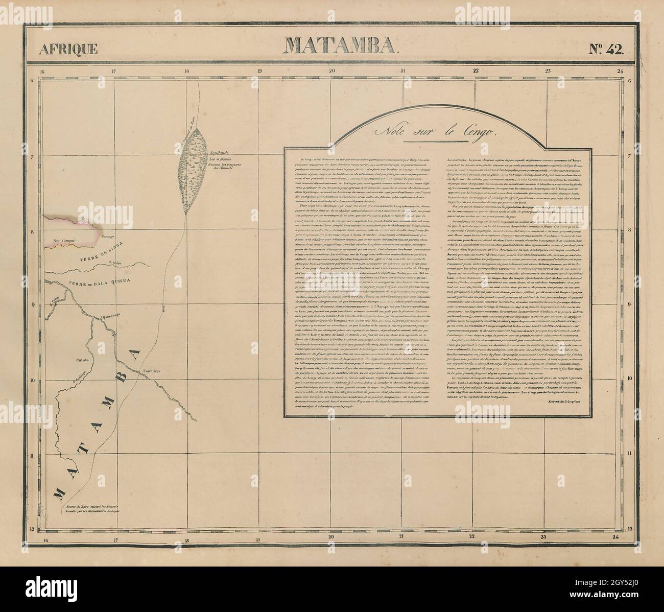 Afrique. Matamba #42. Eastern Angola. Upper Cuanza River. VANDERMAELEN ...
