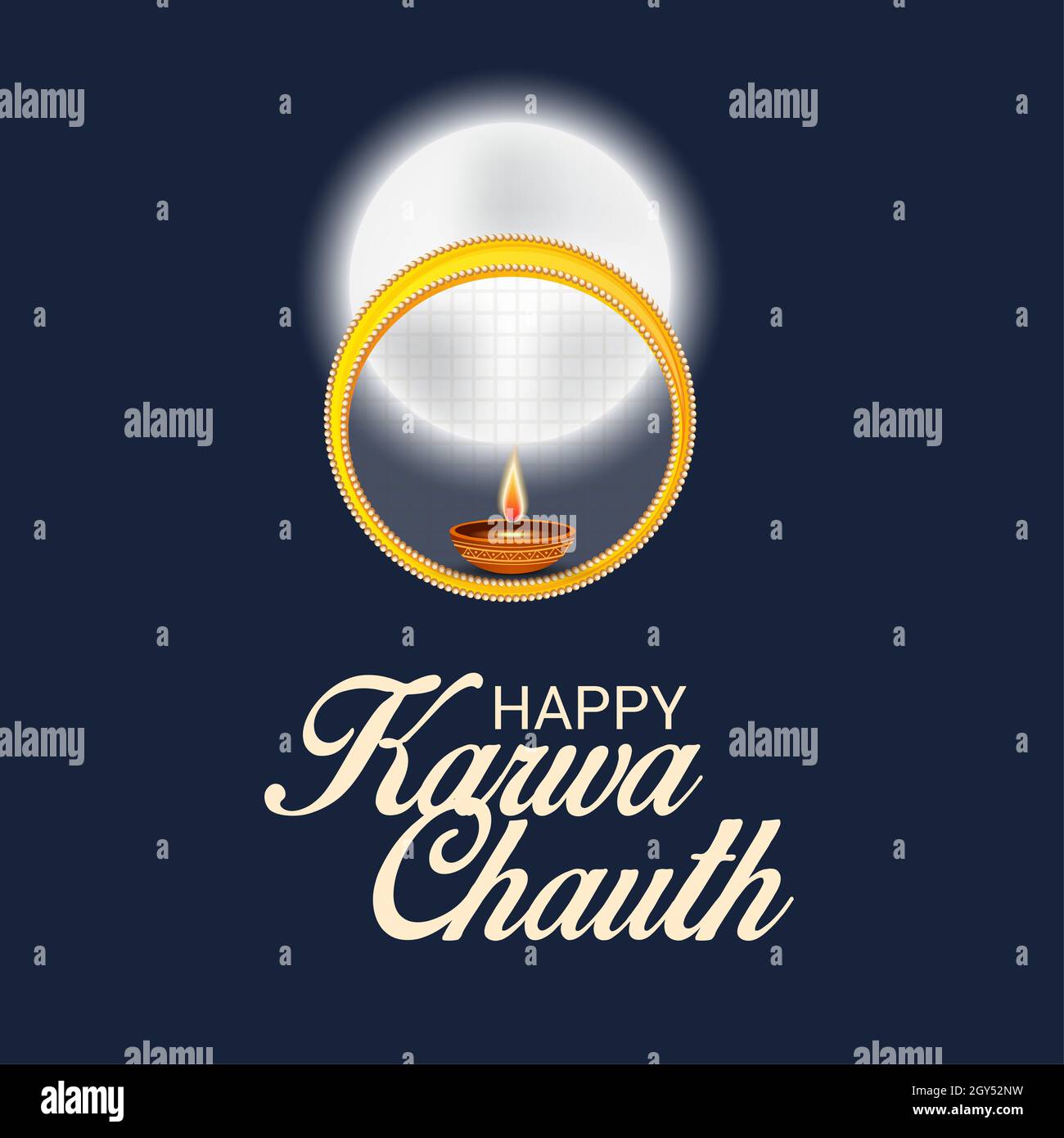 Vector illustration of a Background for indian festival of karwa chauth ...