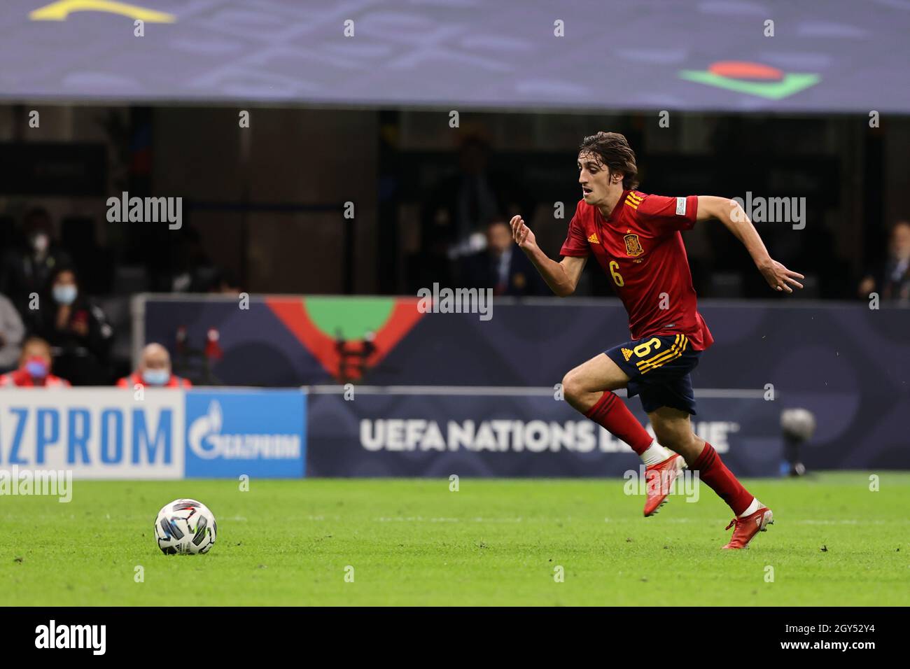 Bryan Gil of Spain in action during the UEFA Nations League Finals 2021 ...